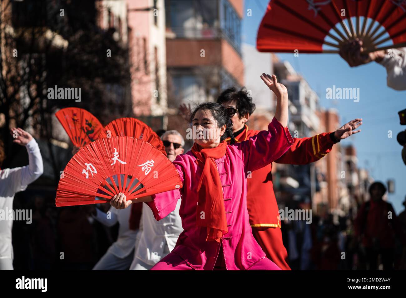 Madrid, Spain. 22nd Jan, 2023. People from the Chinese community ...