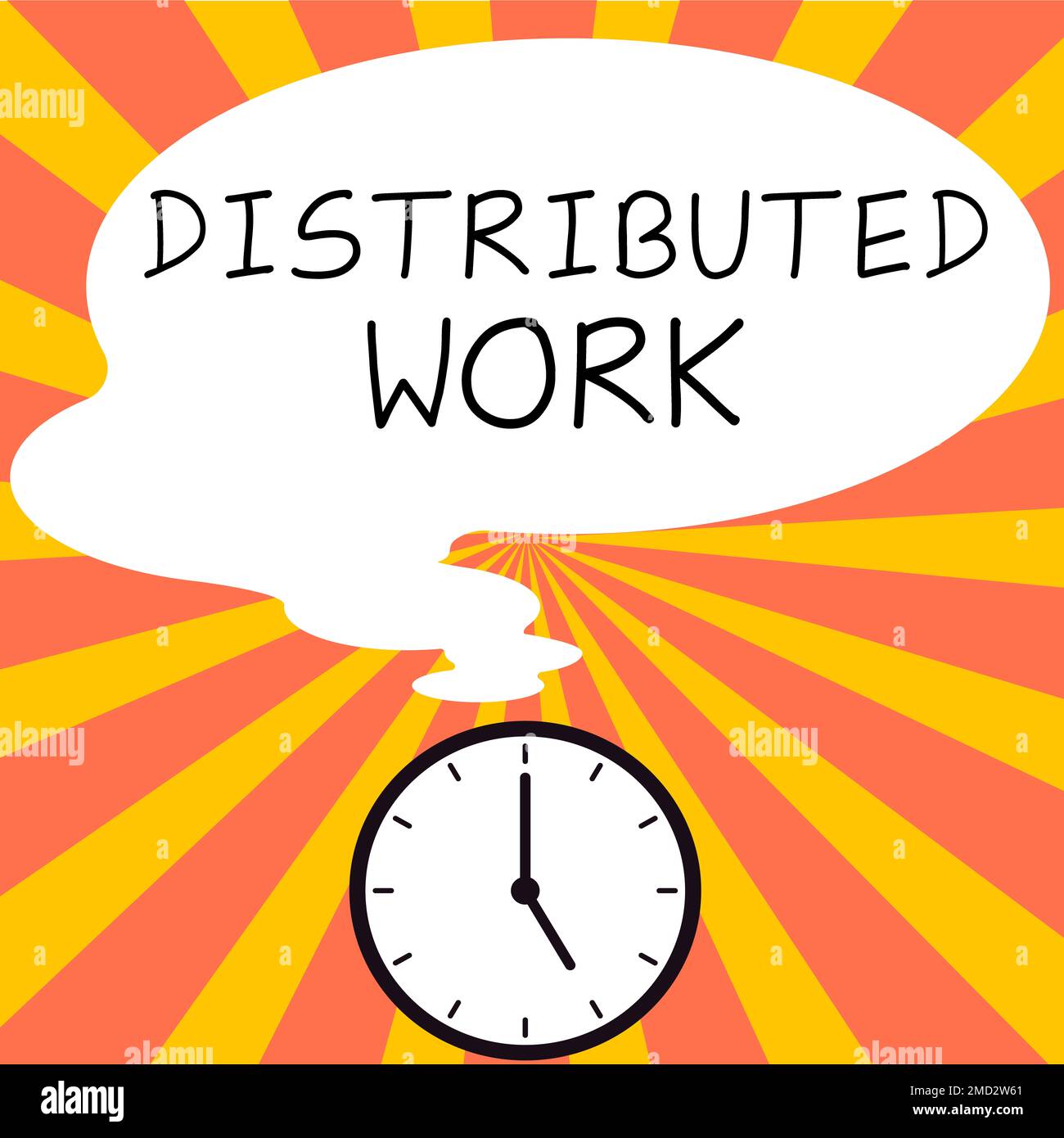 Sign displaying Distributed Work. Internet Concept practiced by enterprises using network ...