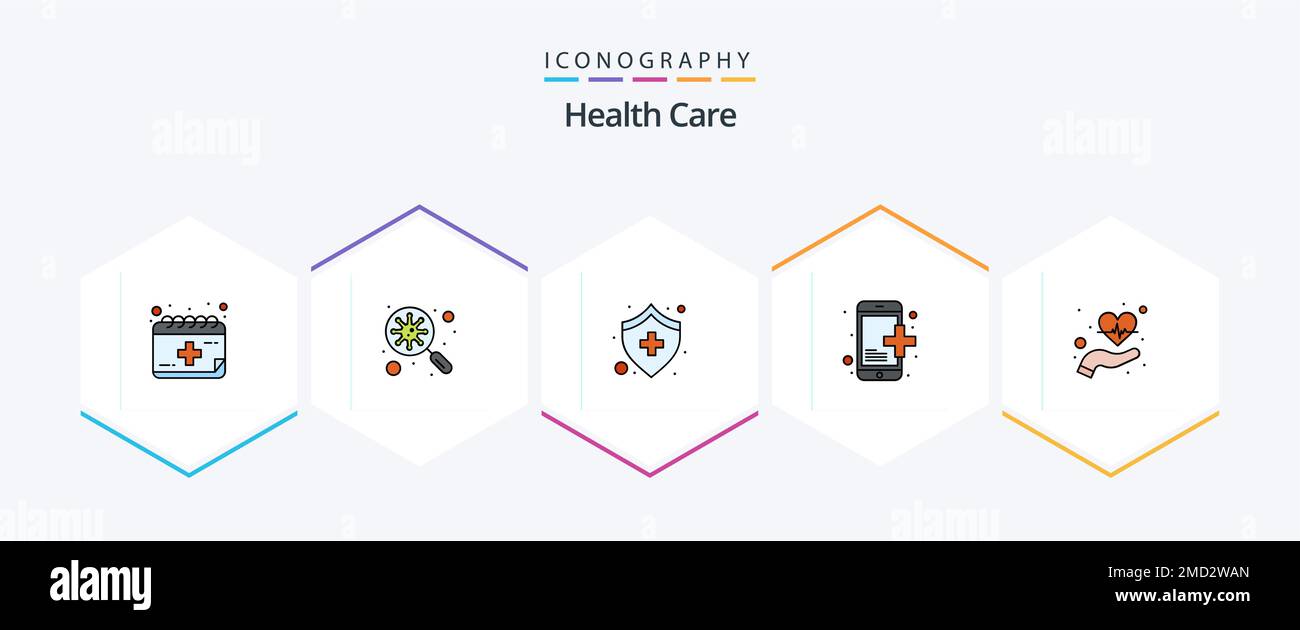 Health Care 25 FilledLine icon pack including hands. medical. medical ...
