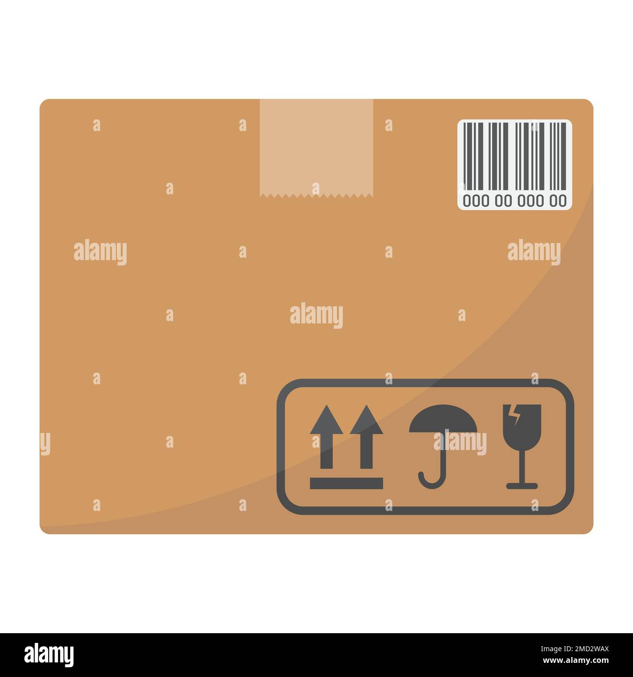 Carton box flat icon, logistic and delivery, cardboard box sign vector ...