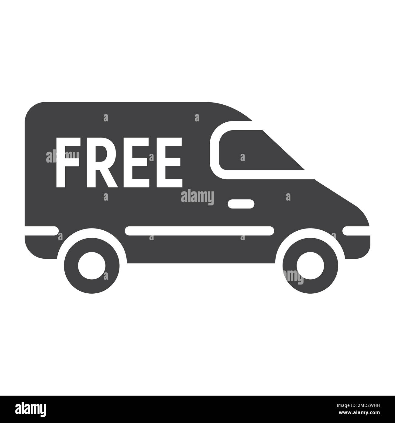 Delivery Van glyph icon, logistic and delivery, vehicle sign vector ...
