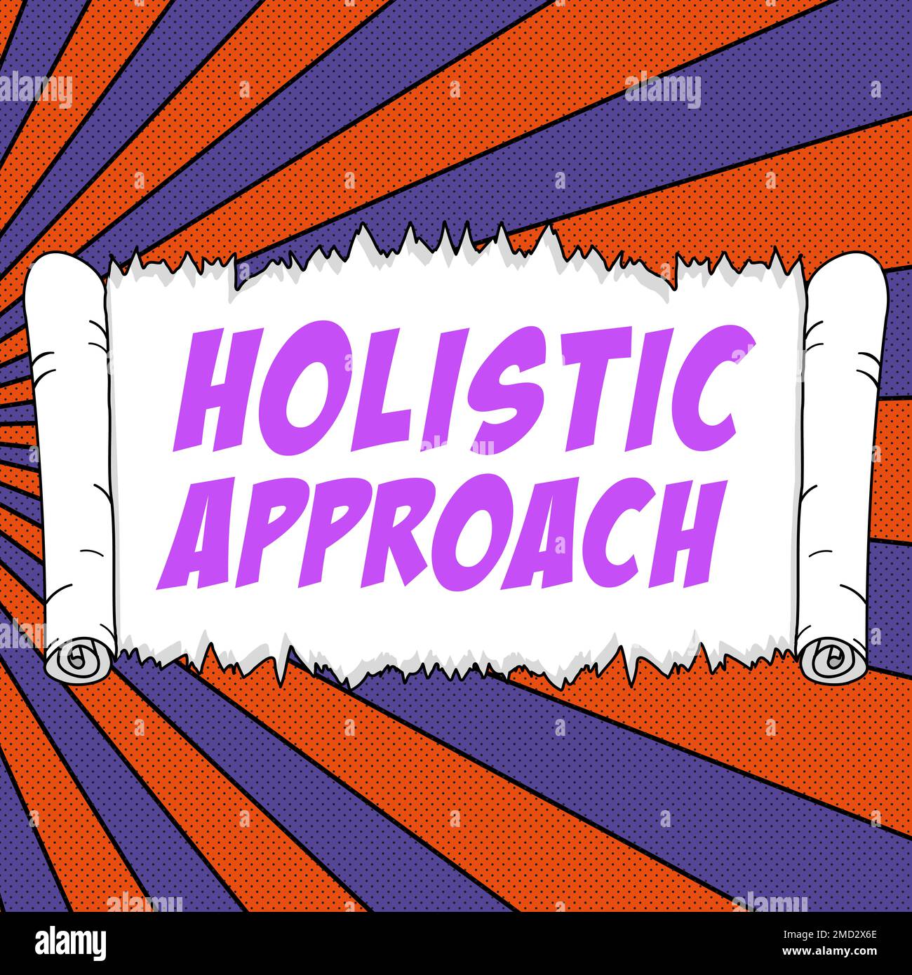 Hand writing sign Holistic Approach. Conceptual photo characterized ...