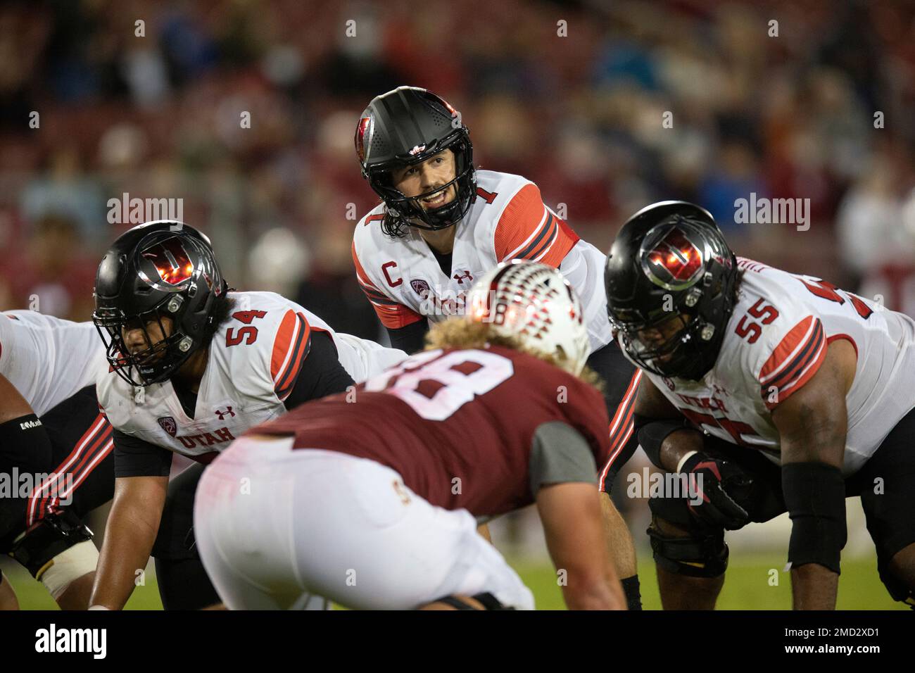 Utah quarterback Cameron Rising (7) under center during the second ...