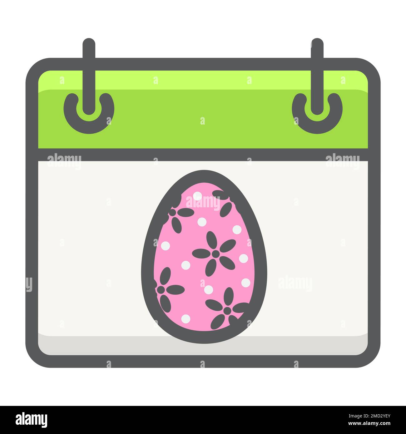 Easter calendar filled outline icon, easter and holiday, date sign ...