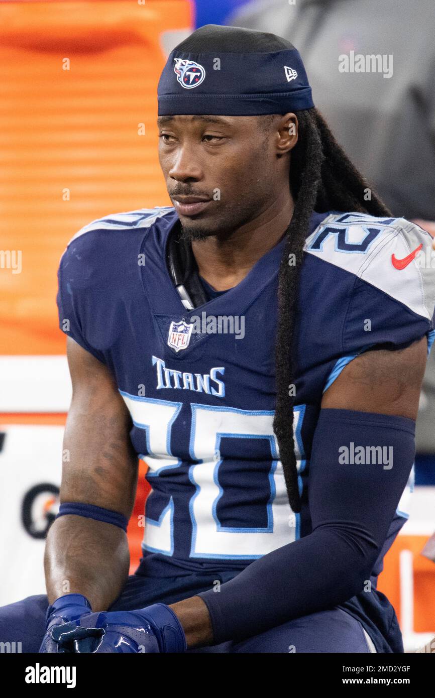 Tennessee Titans cornerback Janoris Jenkins (20) on the sideline ...