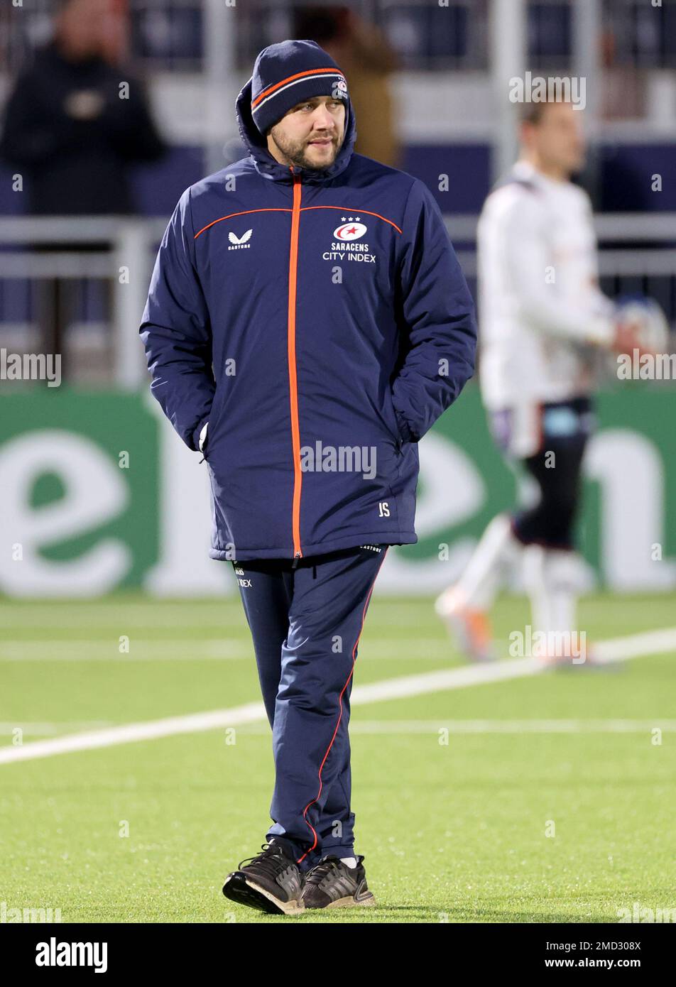 Saracens head coach Joe Shaw ahead of the Heineken Champions Cup match ...