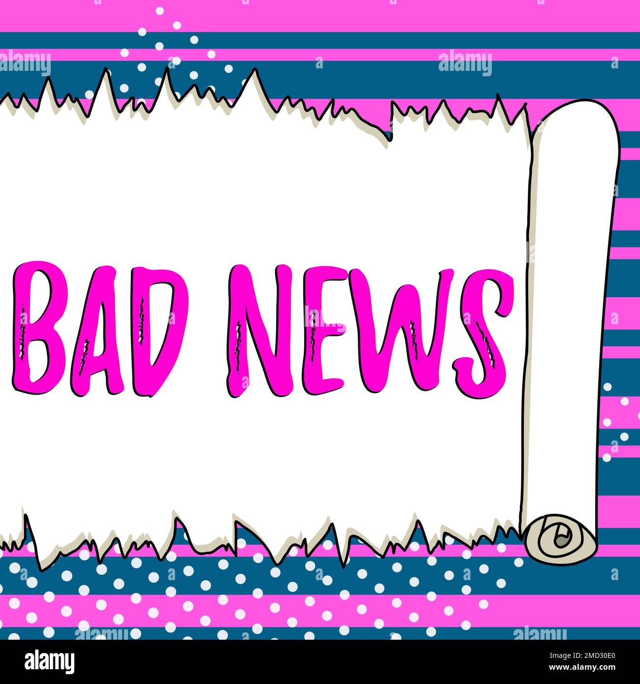 Text sign showing Bad News. Internet Concept unwelcome thing or person ...