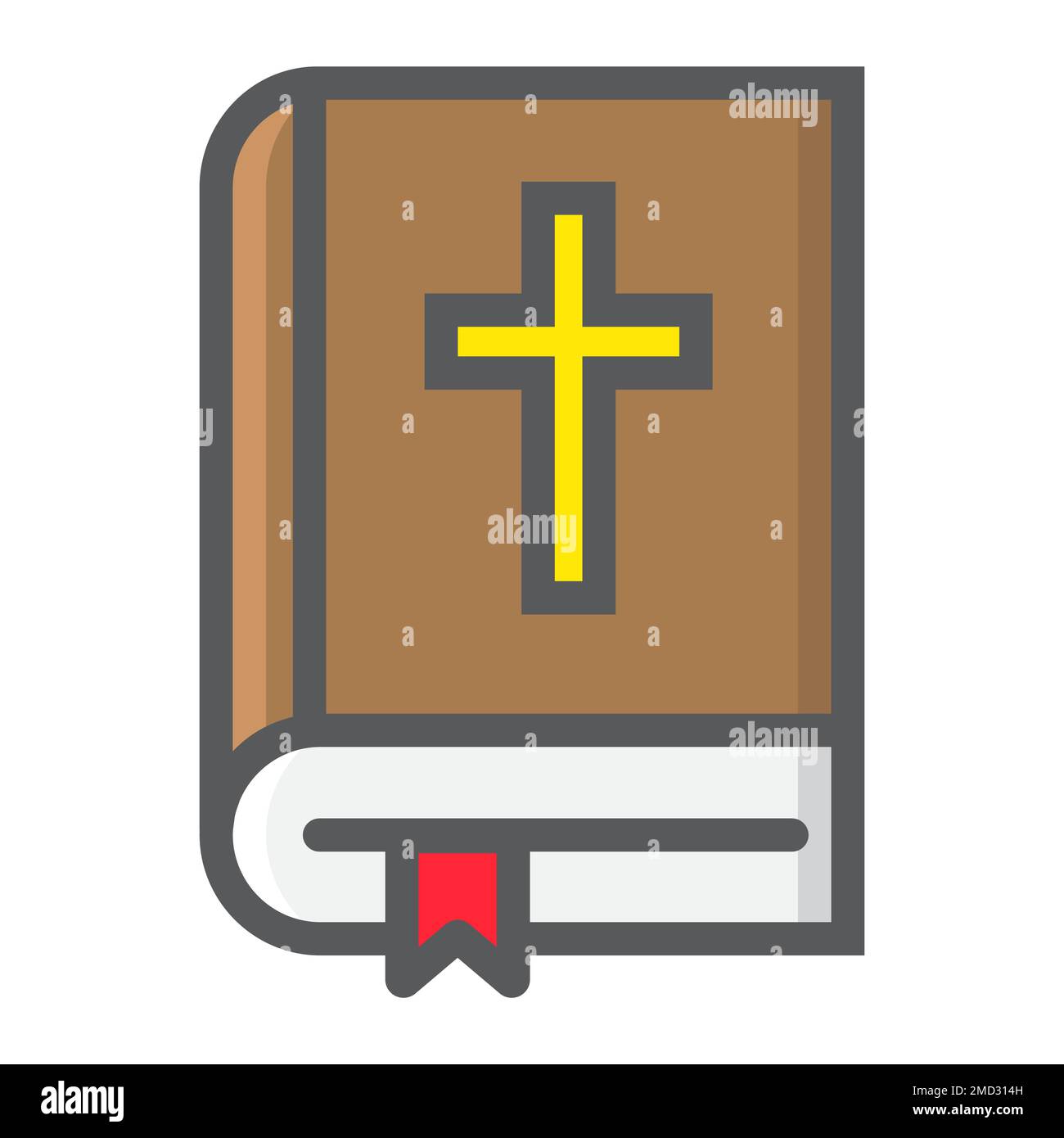 Bible filled outline icon, easter and holiday, book sign vector ...