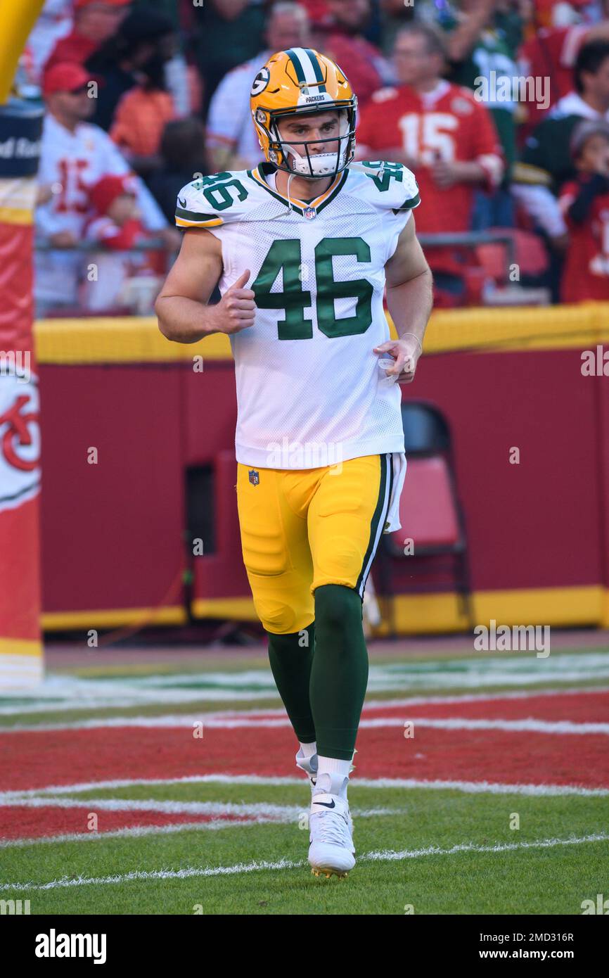 Green Bay Packers long snapper Steven Wirtel comes onto the field for ...