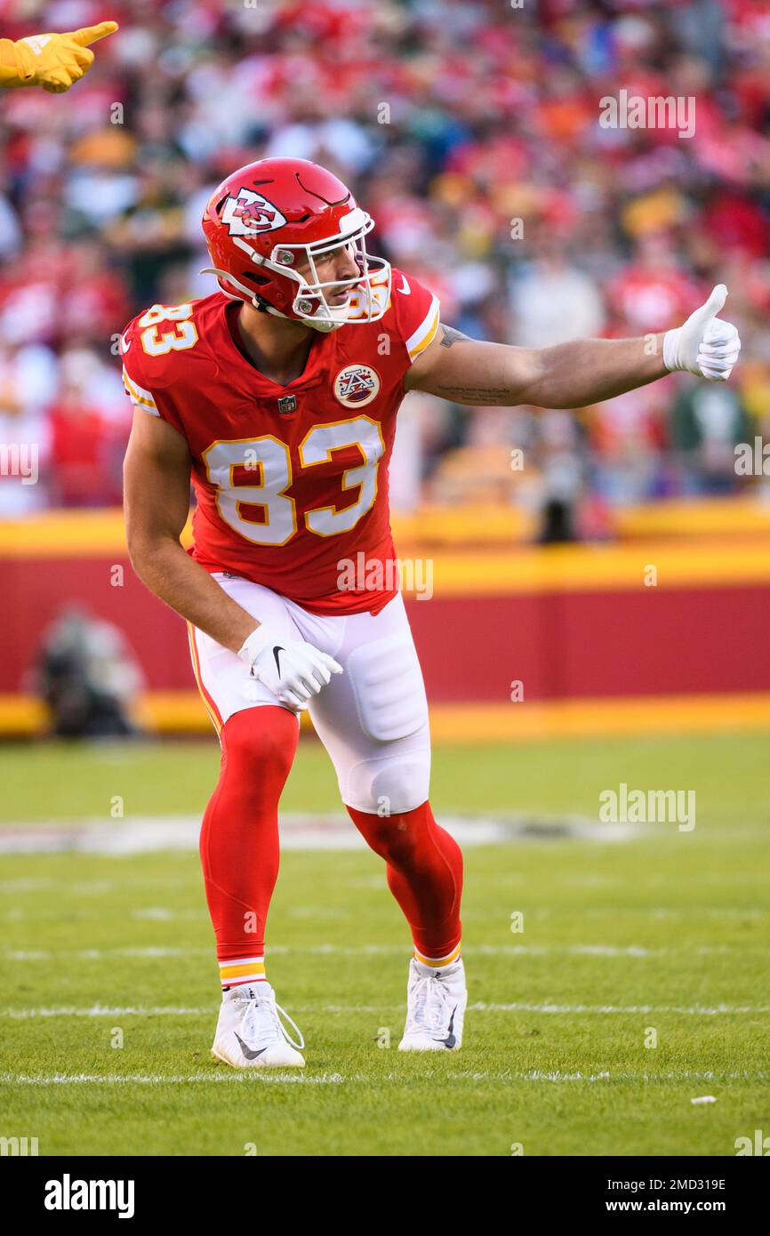 Kansas City Chiefs tight end Noah Gray during the first half of an NFL ...