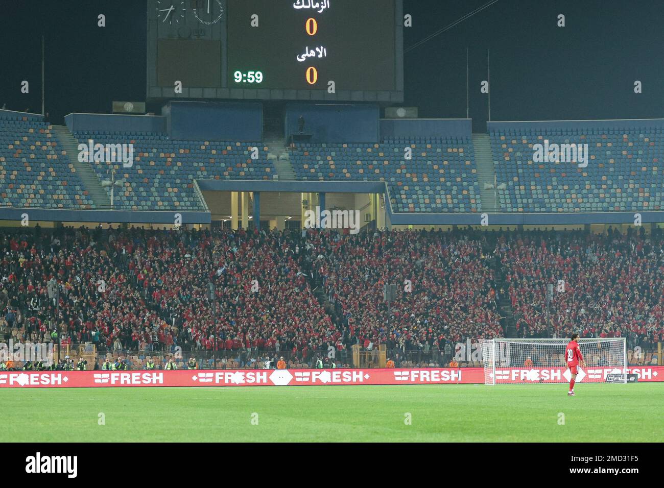 CAIRO, EGYPT - 21 JANUARY: A general view of the stadium and AL AHLY ...