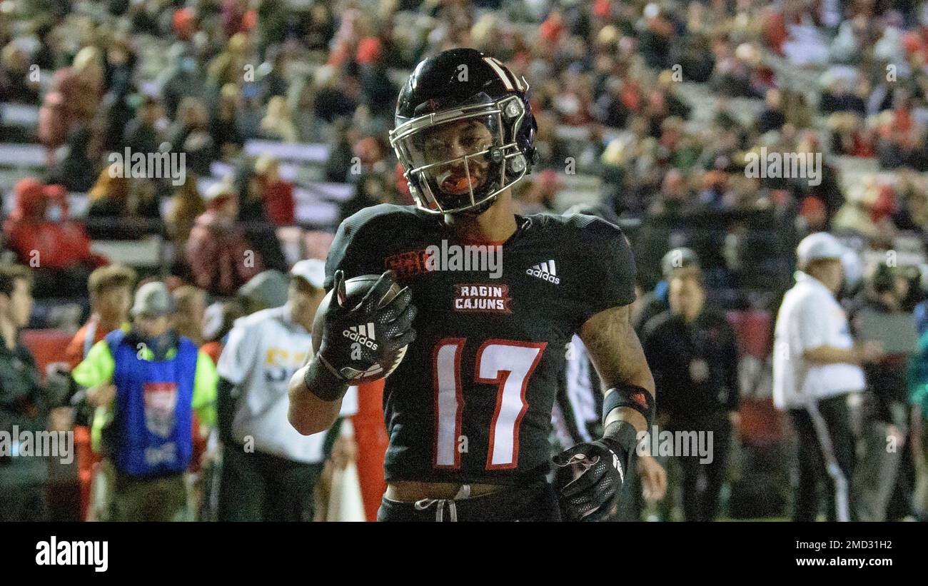 Louisiana-Lafayette wide receiver Dontae Fleming (17) runs during an ...