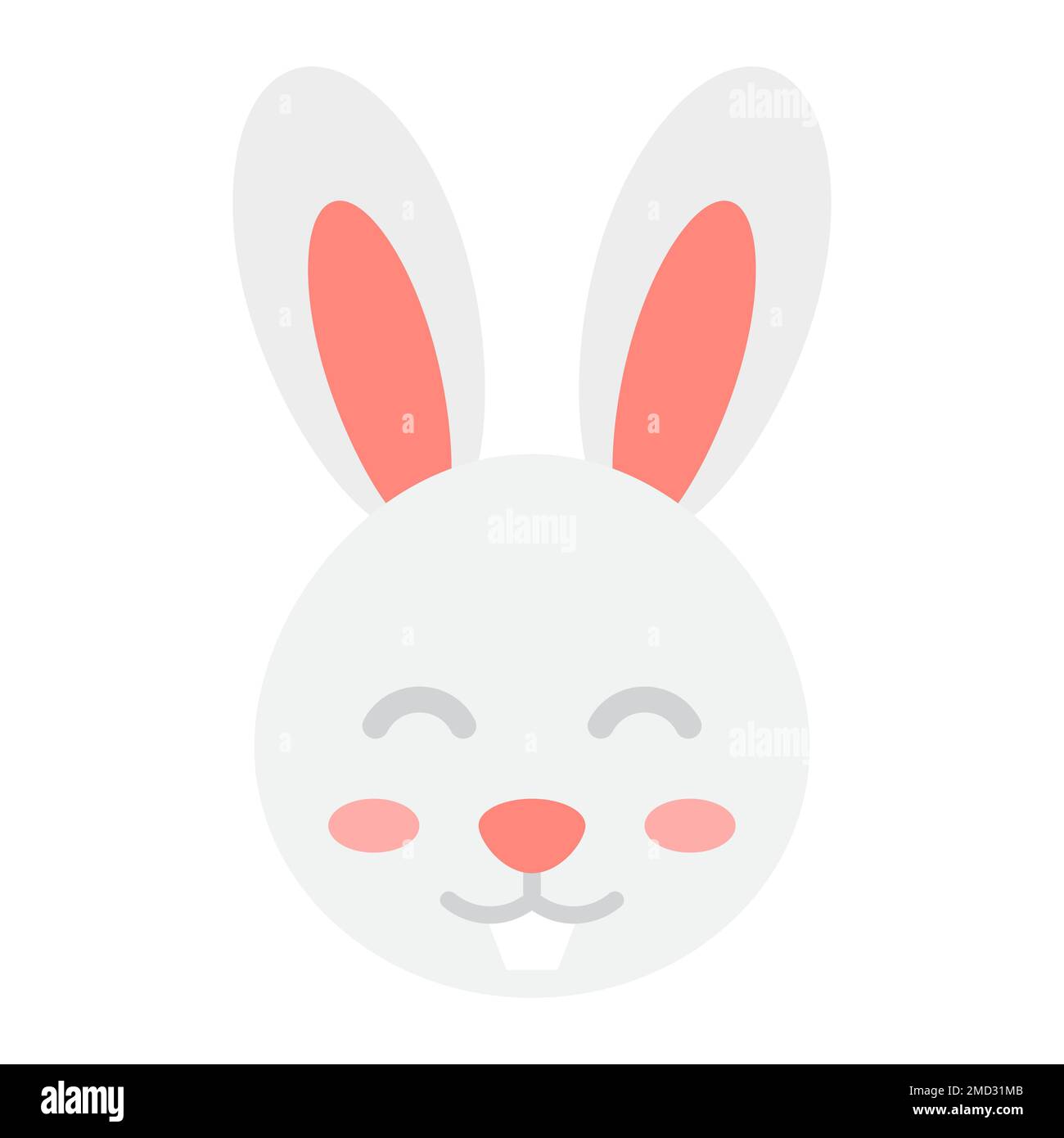 Easter rabbit flat icon, easter and holiday, bunny sign vector graphics ...