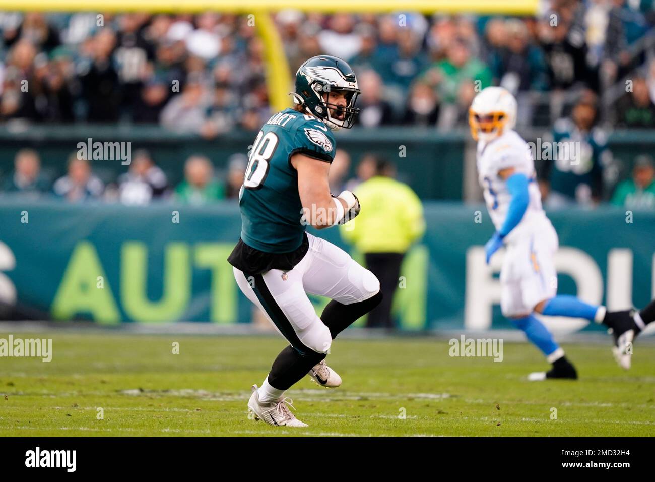 Philadelphia Eagles tight end Dallas Goedert in action during an NFL ...