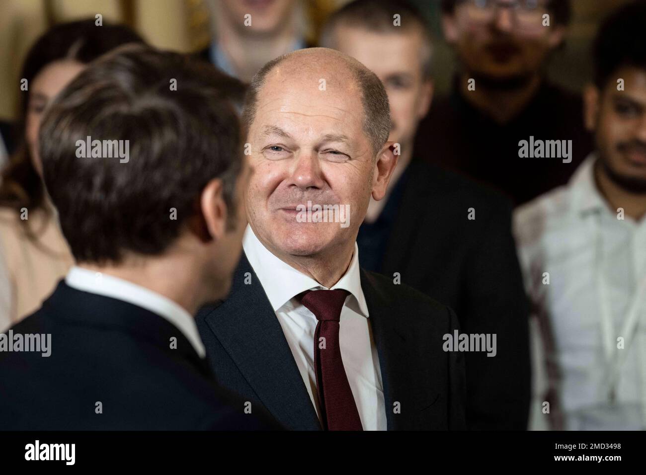Paris, France. 22nd Jan, 2023. German Chancellor Olaf Scholz and French ...