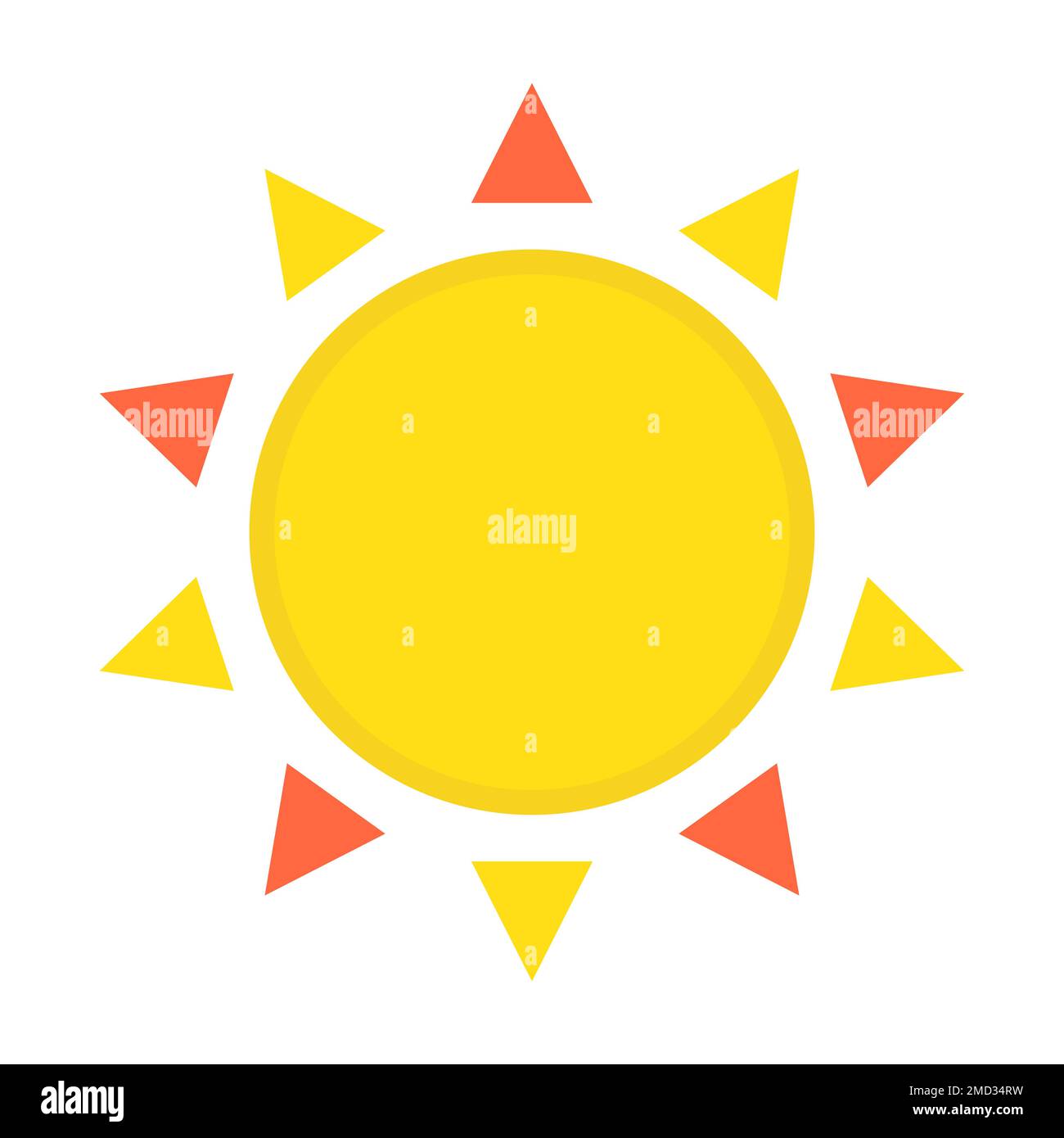 Sun flat icon, easter and holiday, hot sign vector graphics, a colorful ...