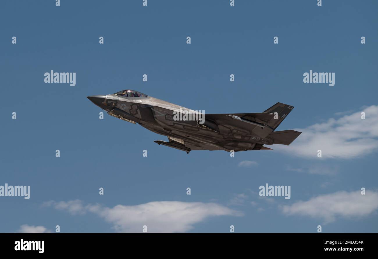 An F-35C Lightning II assigned to Strike Fighter Squadron (VFA) 147 ...