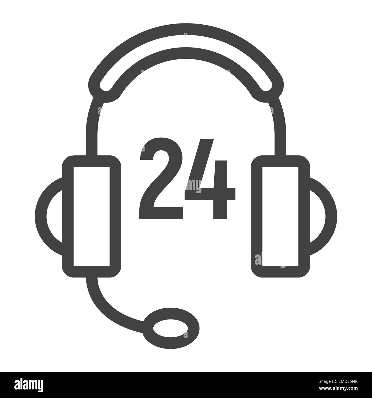 Customer support line icon, service and help, 24 7 service sign vector ...