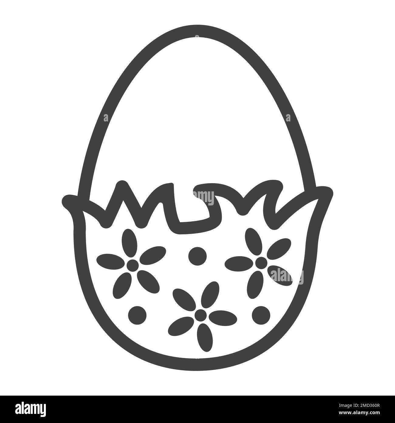 Chocolate egg with wrapper line icon, easter and holiday, sweet sign ...