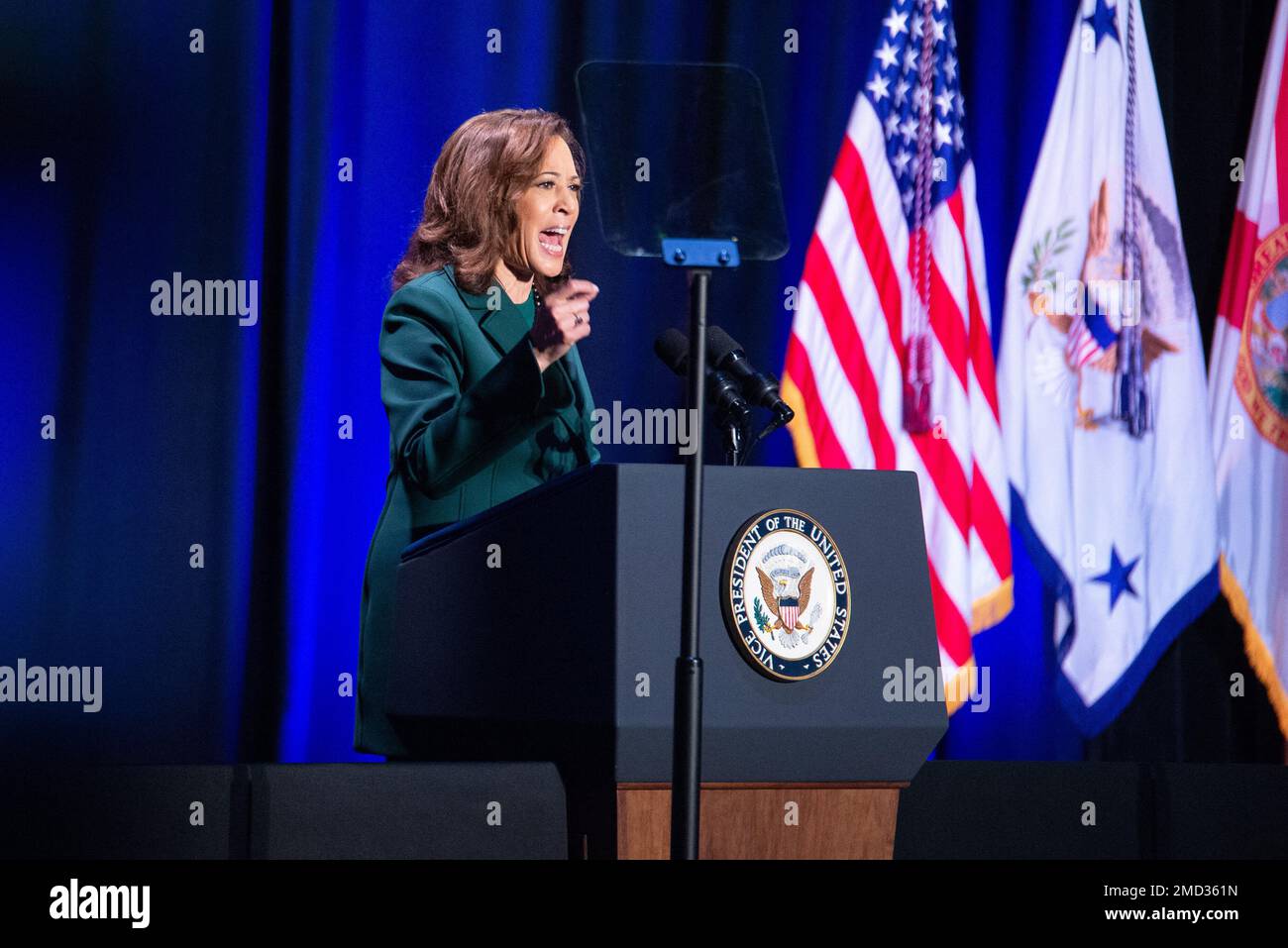 U.S. Vice President Kamala Harris delivers remarks to commemorate the ...