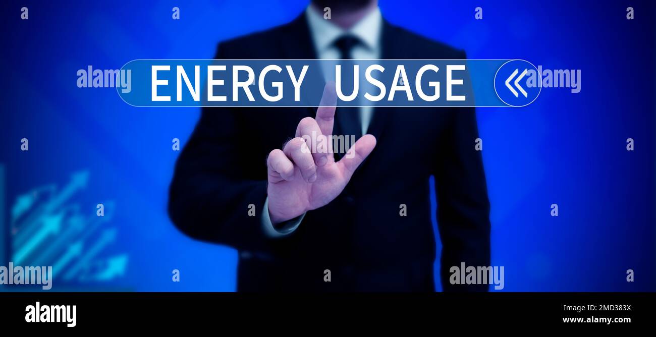 Inspiration showing sign Energy Usage. Word for Amount of energy ...