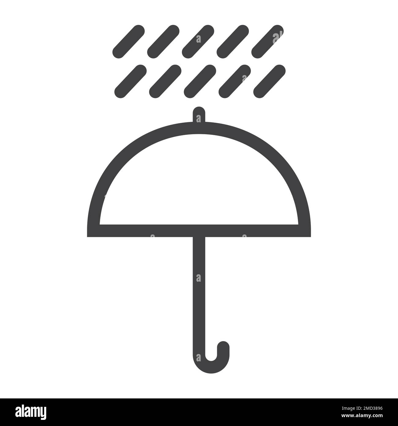 Umbrella symbol line icon, logistic and delivery, keep away from water ...
