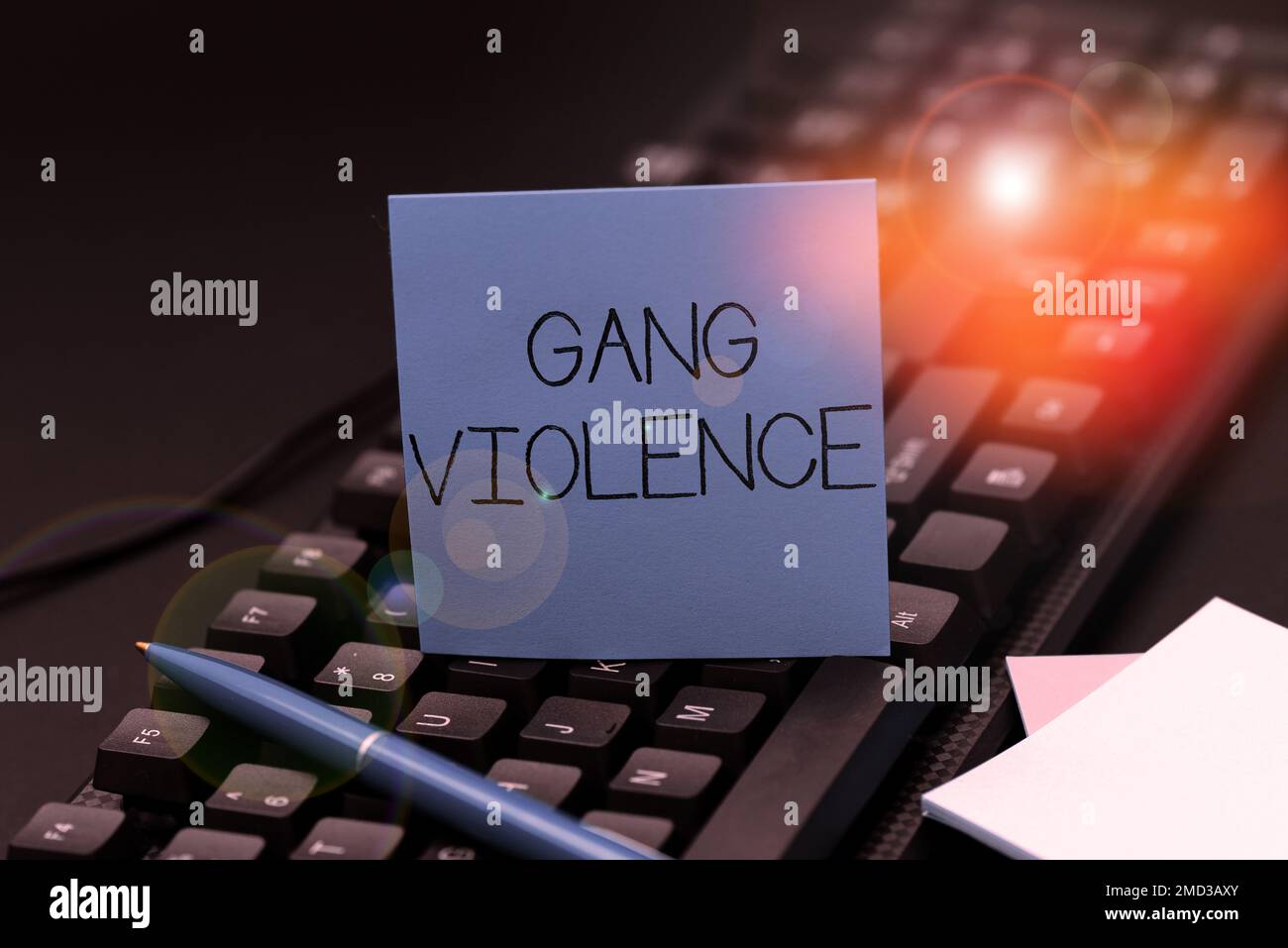 Writing displaying text Gang Violence. Internet Concept infringement of ...