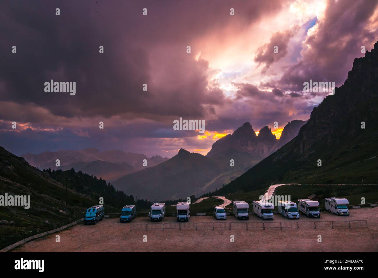 Rv camping in italian alps hi-res stock photography and images - Alamy