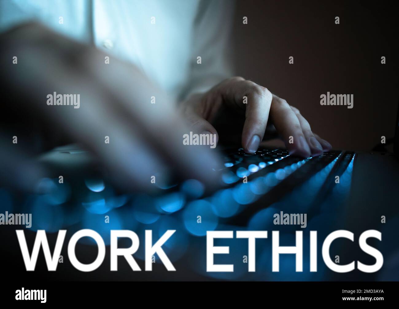 Conceptual display Work Ethics. Internet Concept A set of values ...