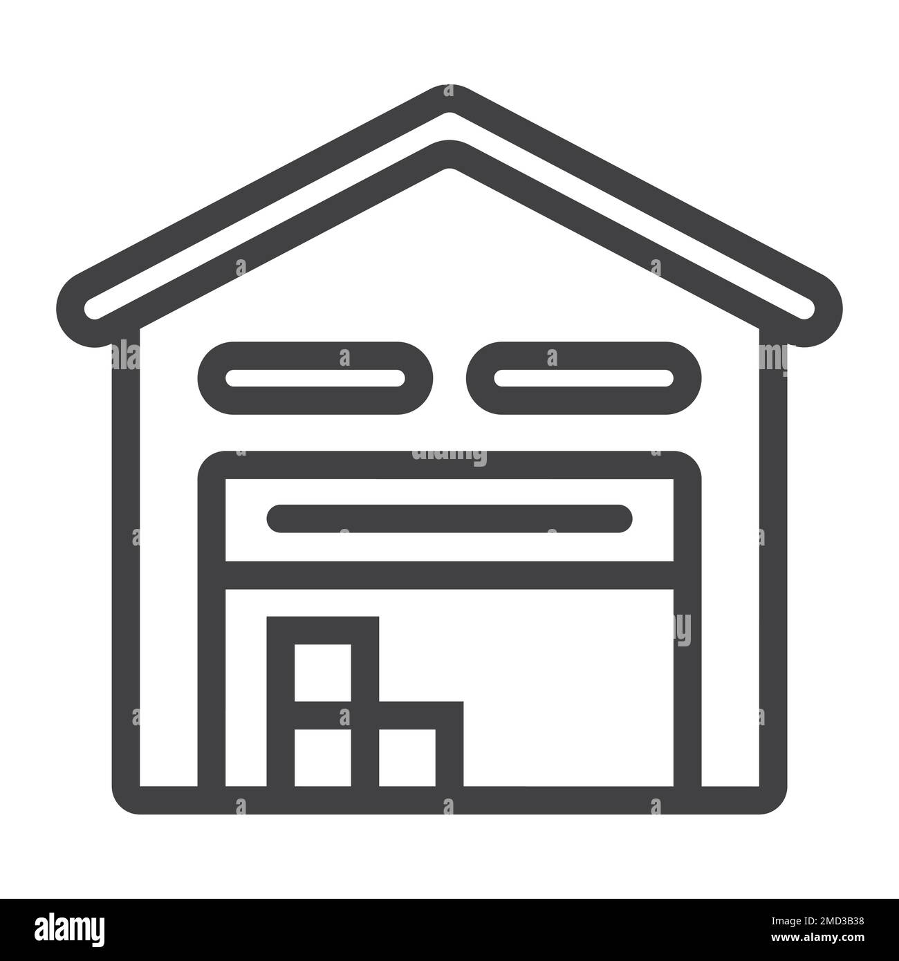 Warehouse line icon, logistic and delivery, storage sign vector ...
