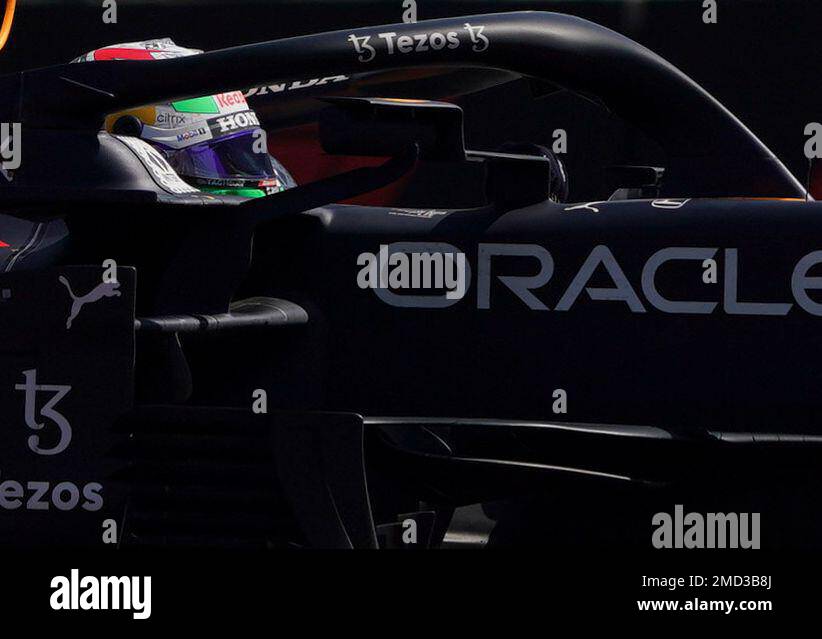 Red Bull driver Sergio Perez, of Mexico, competes during the Formula ...