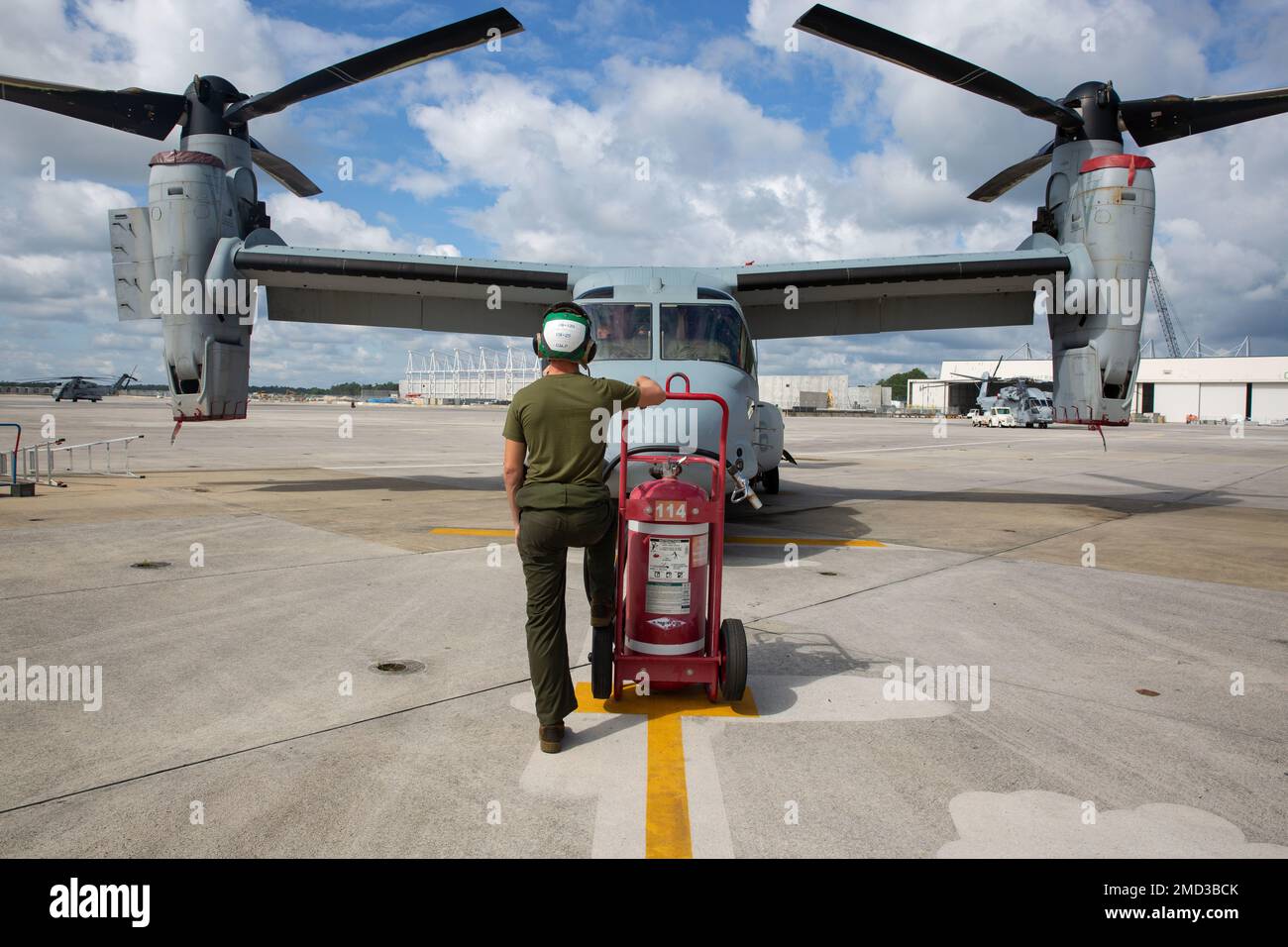 U.S. Marine Corps Pfc. Jeremy Calp, MV-22B Osprey airframe mechanic ...