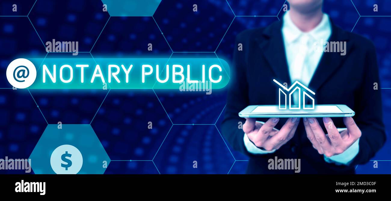 Inspiration showing sign Notary Public. Business concept Legality ...