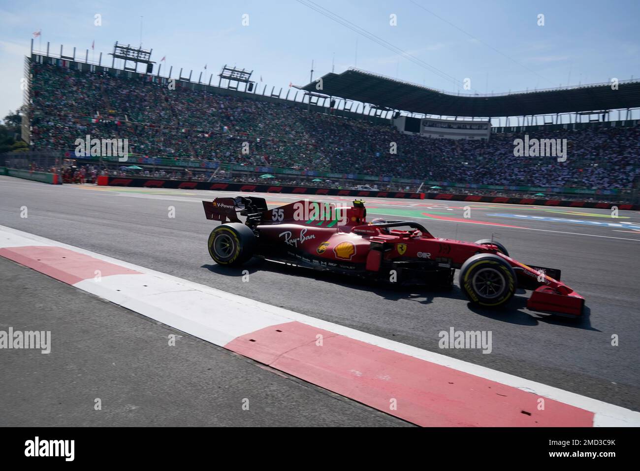 Ferrari driver Carlos Sainz, of Spain, drives his car during the ...
