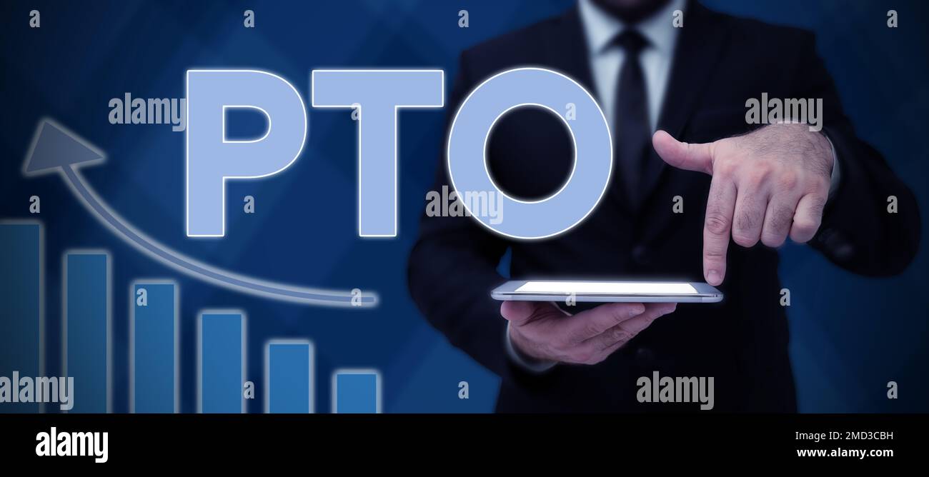 Writing displaying text Pto. Conceptual photo Employer grants ...