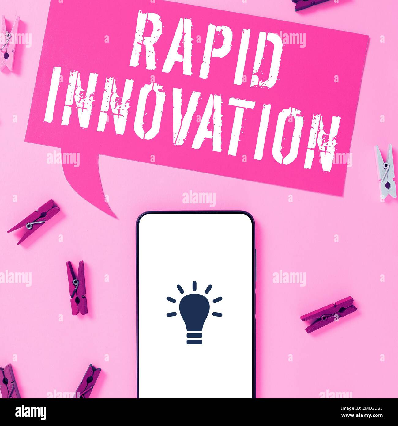 Text caption presenting Rapid Innovation. Internet Concept ...