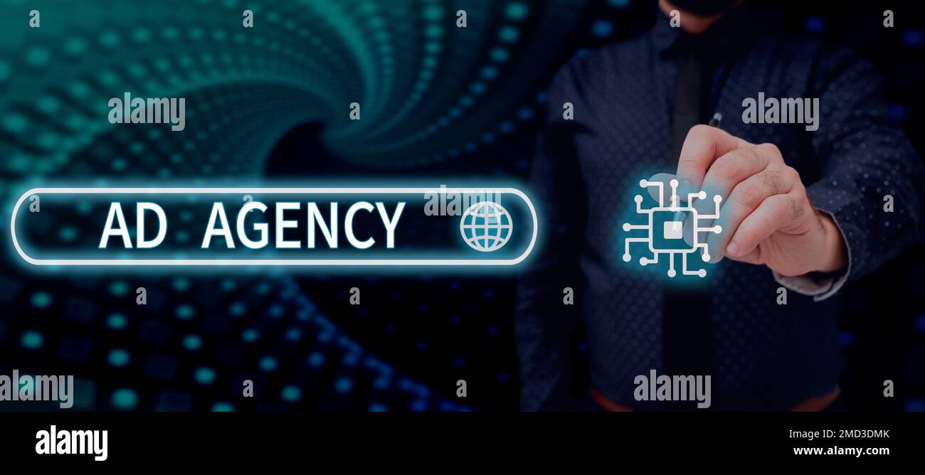 Handwriting text Ad Agency. Concept meaning business dedicated to ...
