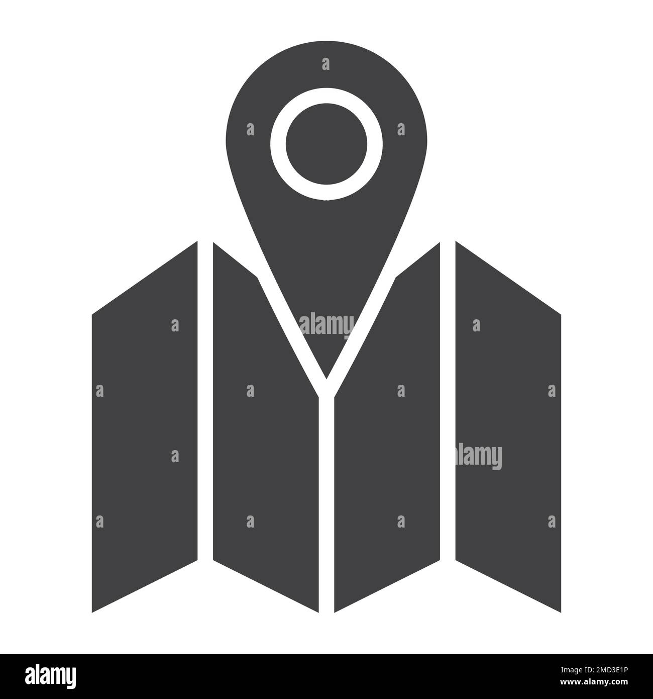 Pinpoint On Map Glyph Icon Geolocation And Navigation Gps Sign Vector Graphics A Solid