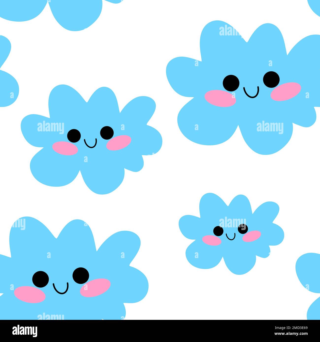 Seamless kids cartoon pattern on white background for wallpaper and ...