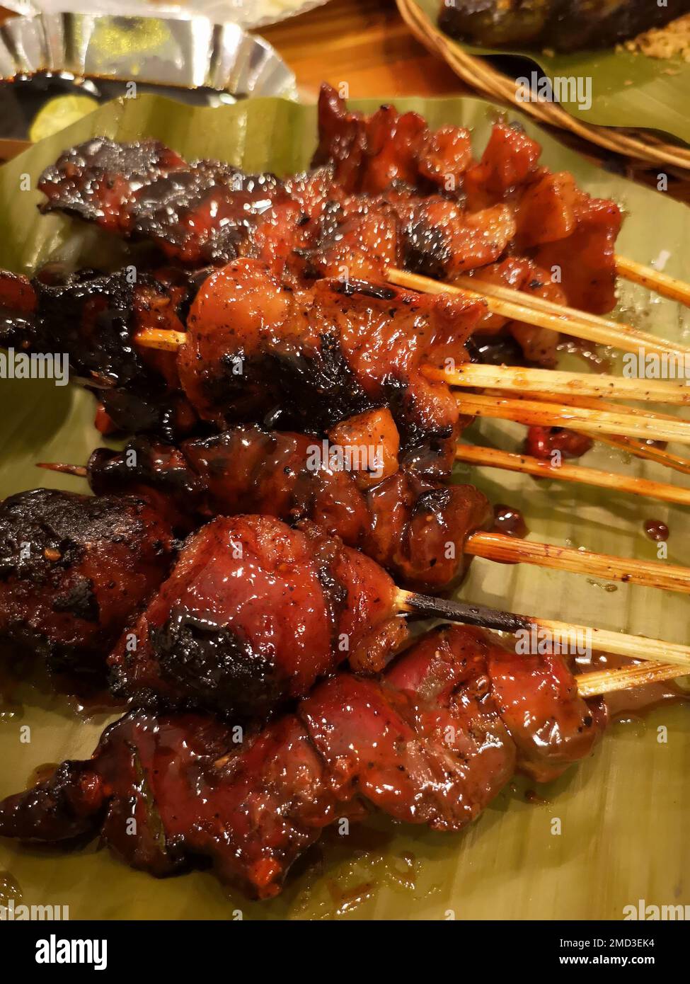 A vertical shot of Chorizo Barbecue at a restaurant by the sea in IL ...