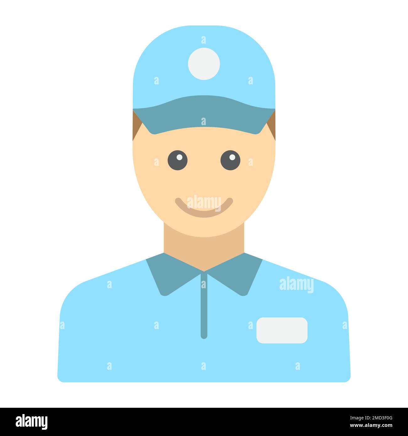 Delivery man flat icon, logistic and delivery, courier sign vector ...