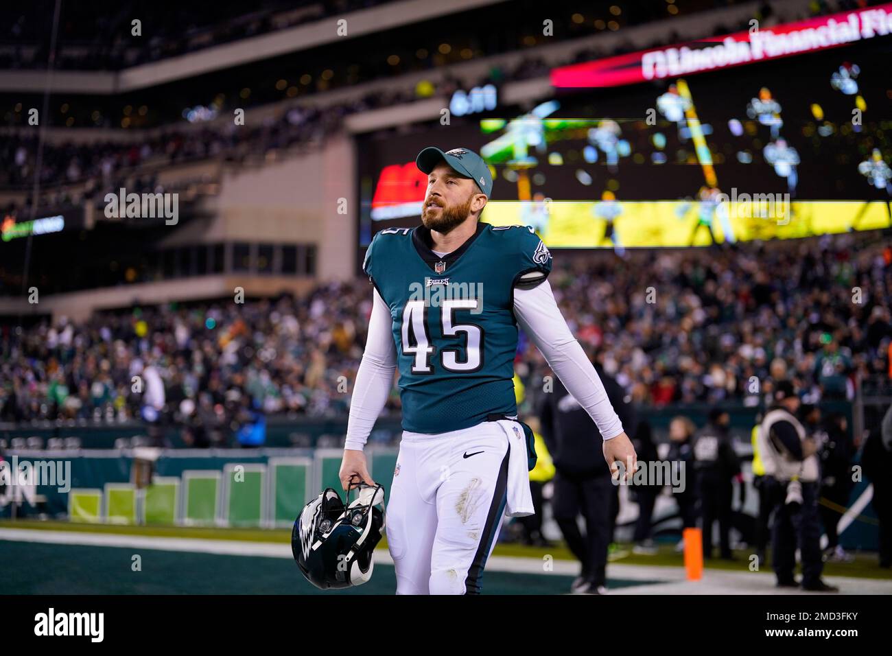 Philadelphia Eagles' Rick Lovato walks to the field during NFL ...