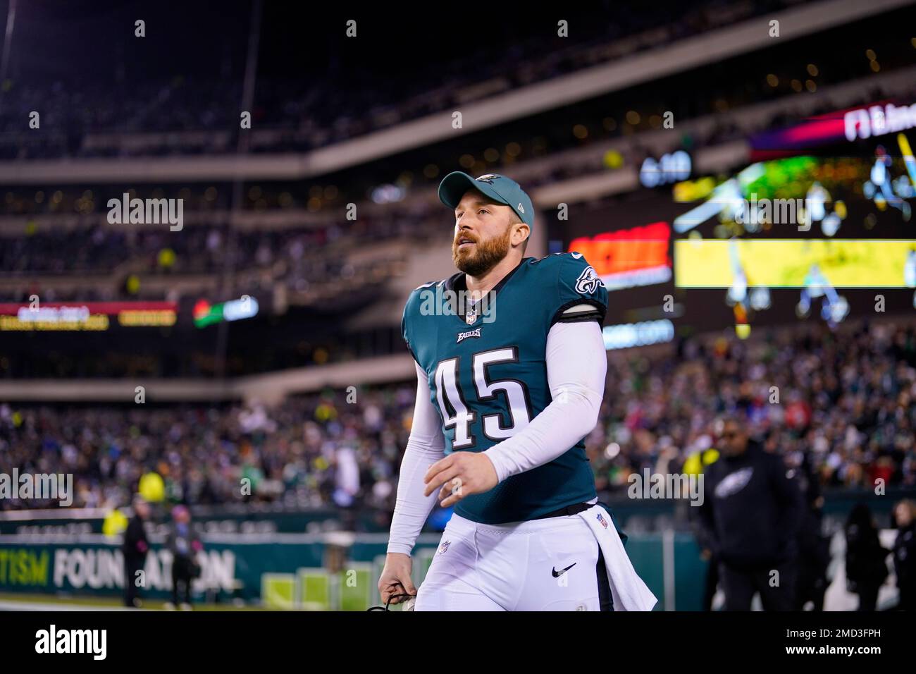 Philadelphia Eagles' Rick Lovato walks to the field during NFL ...