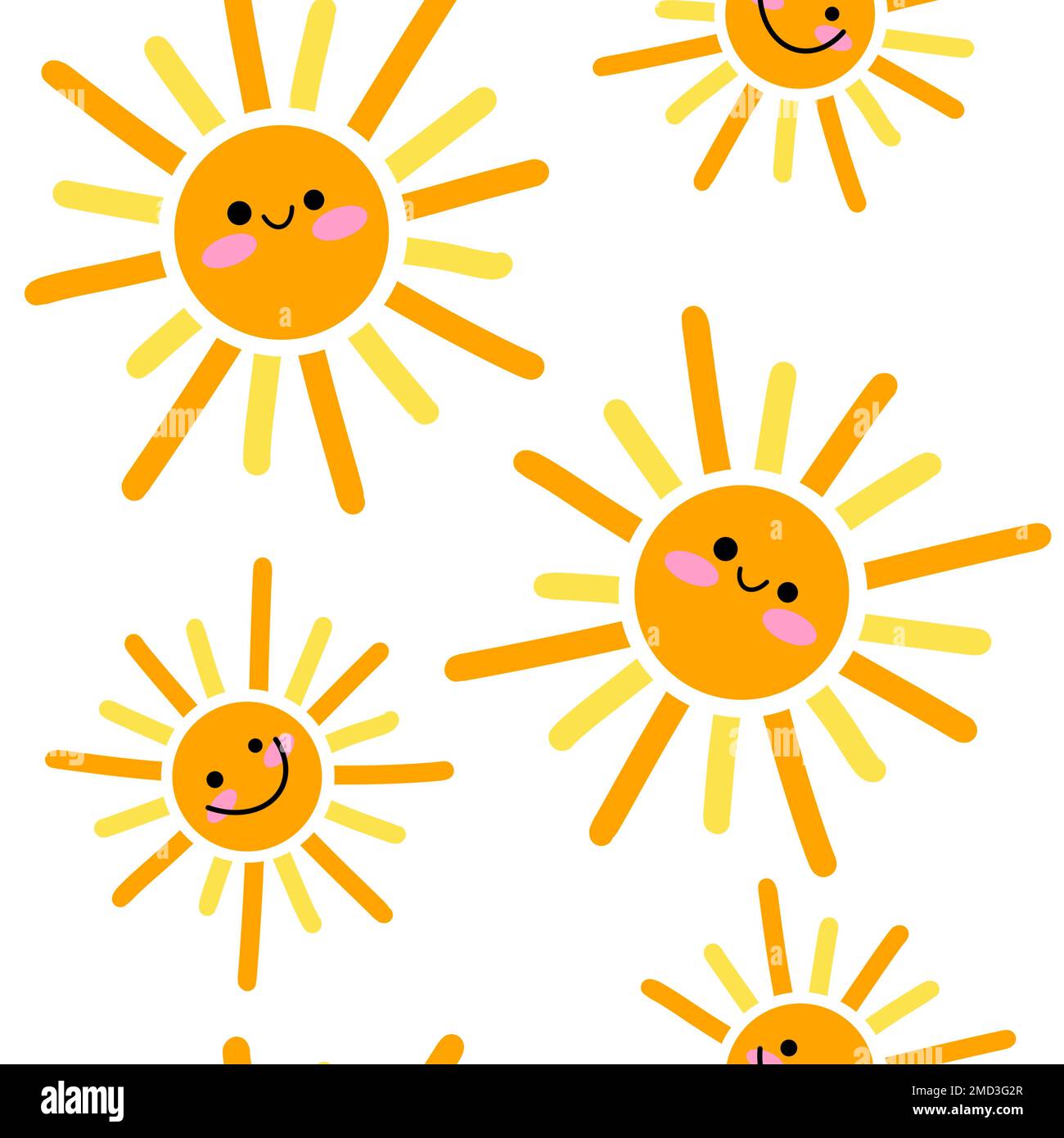 Seamless kids cartoon pattern on white background for wallpaper and ...