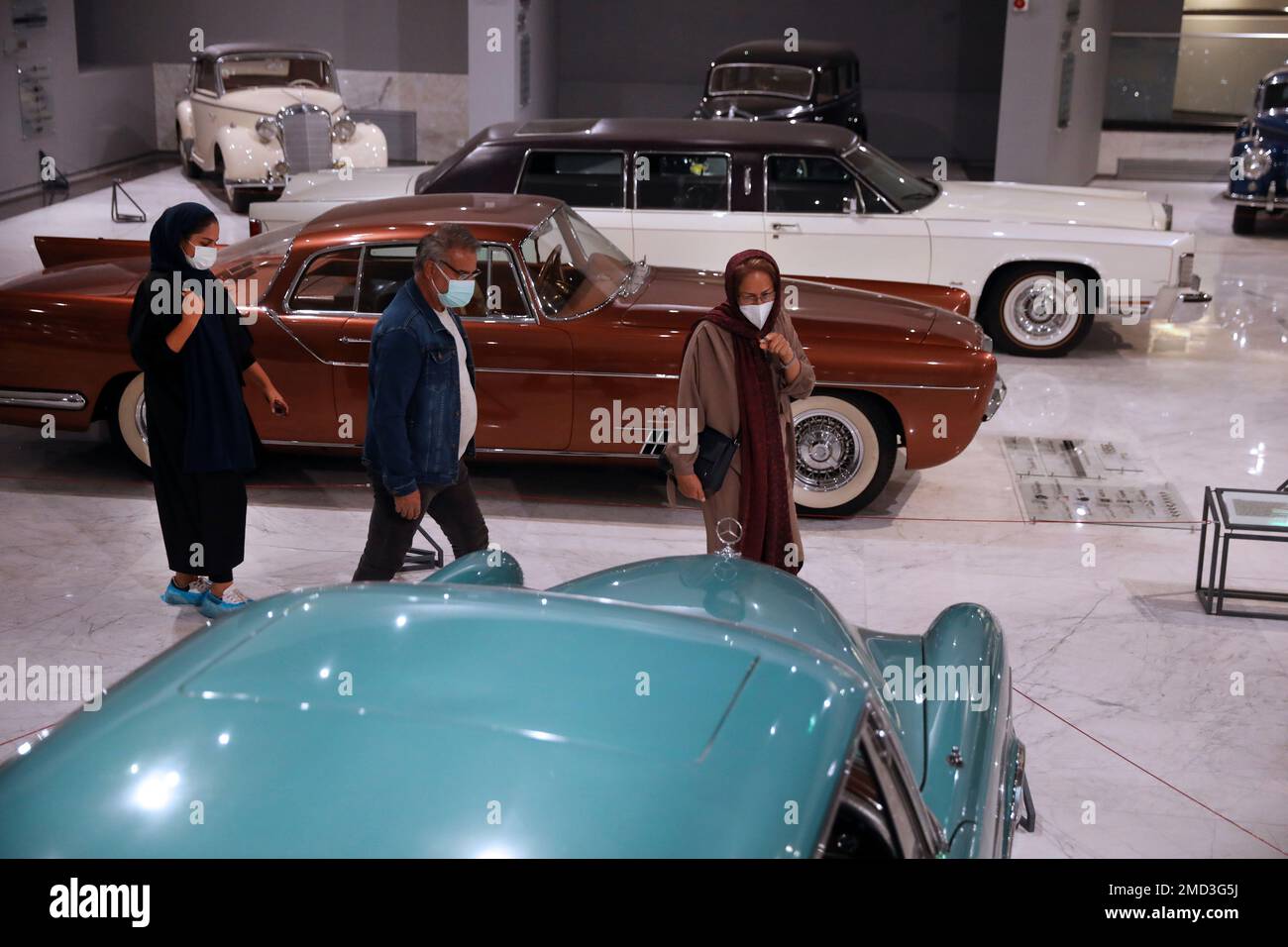 People visit the Iran Classic Cars Museum, on the western outskirts of ...