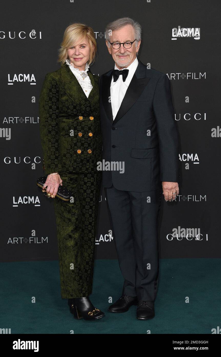 Kate Capshaw, left, and Steven Spielberg arrive at the LACMA Art + Film ...