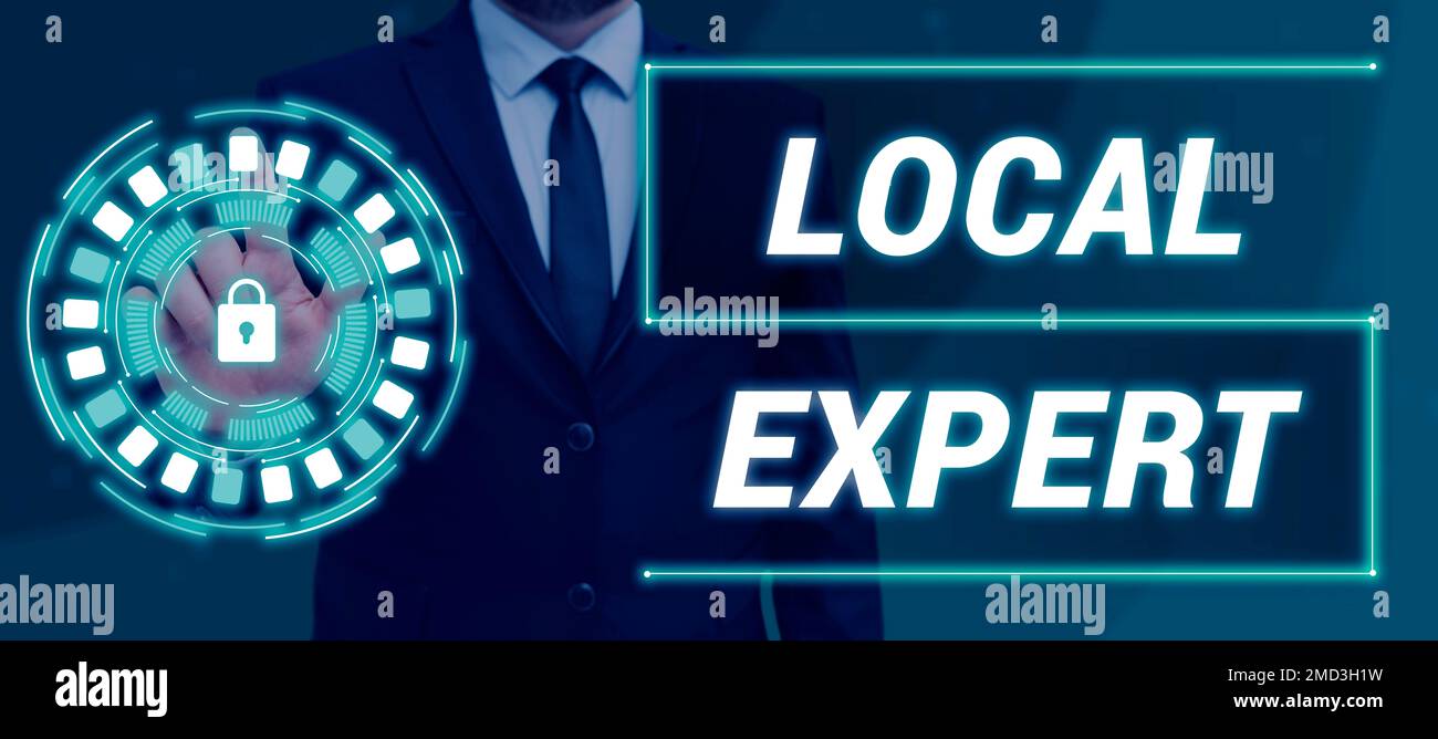 Inspiration showing sign Local Expert. Business approach offers ...