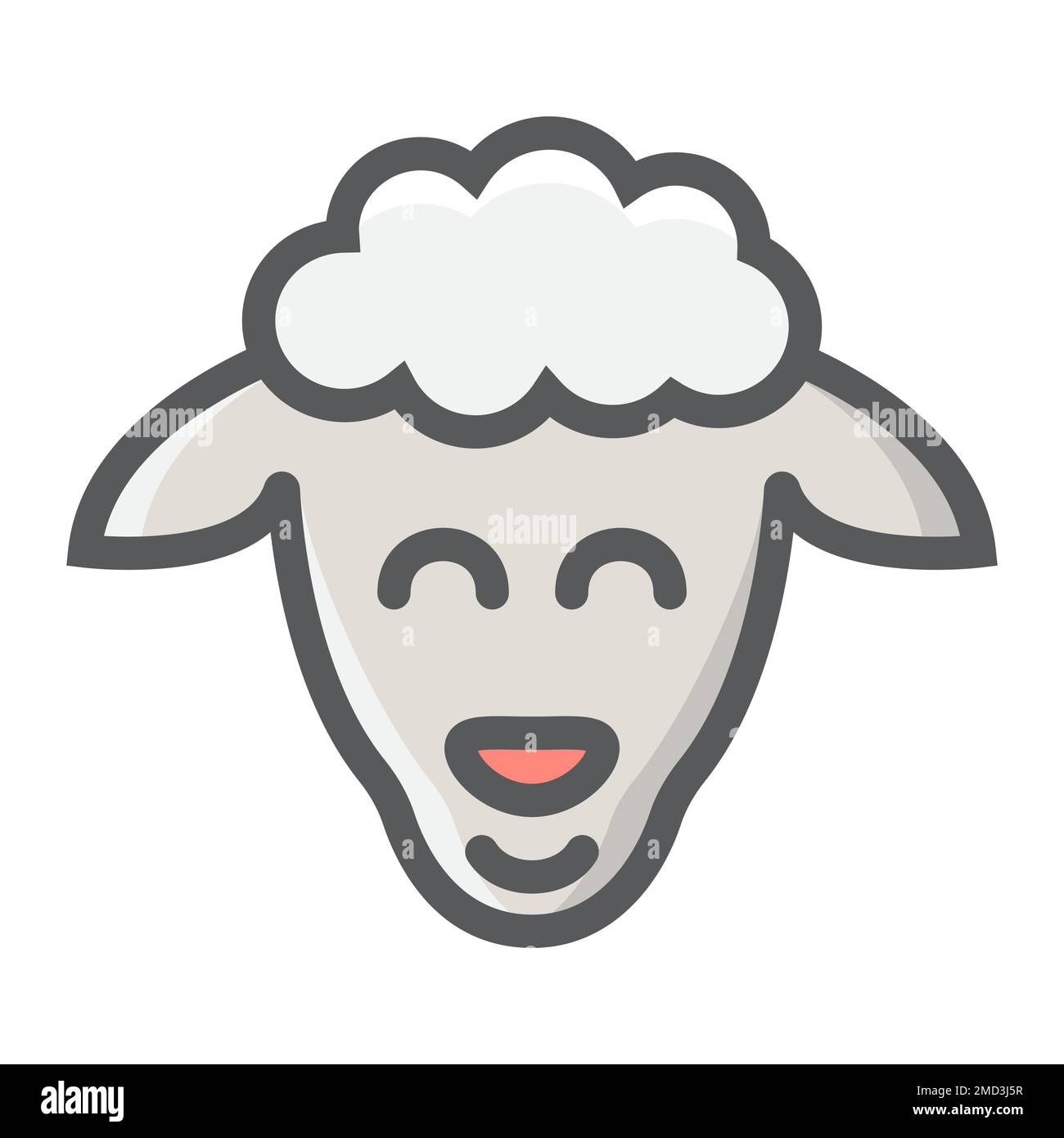 Sheep filled outline icon, easter and holiday, lamb sign vector ...