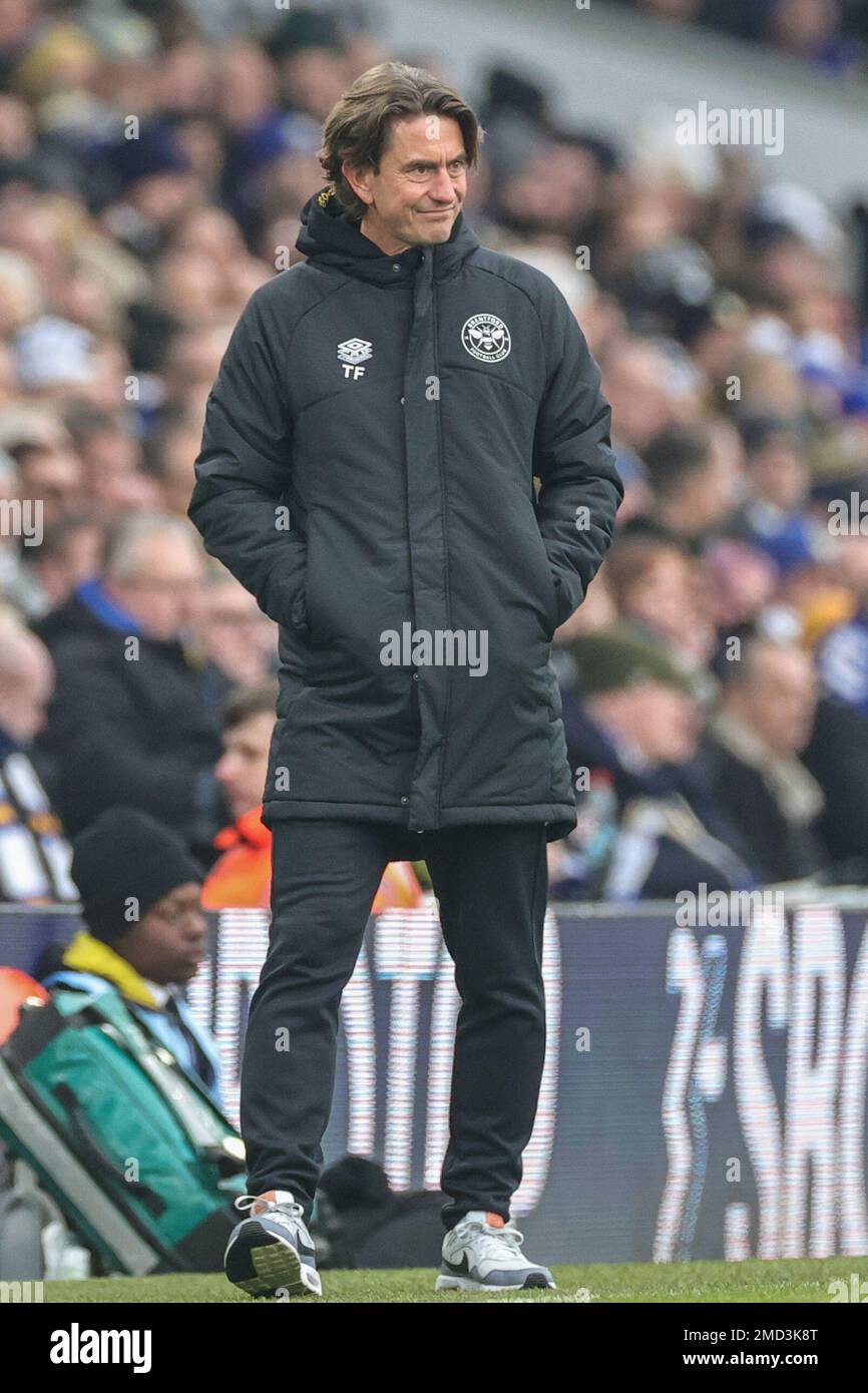 Thomas Frank manager of Brentford during the Premier League match Leeds ...