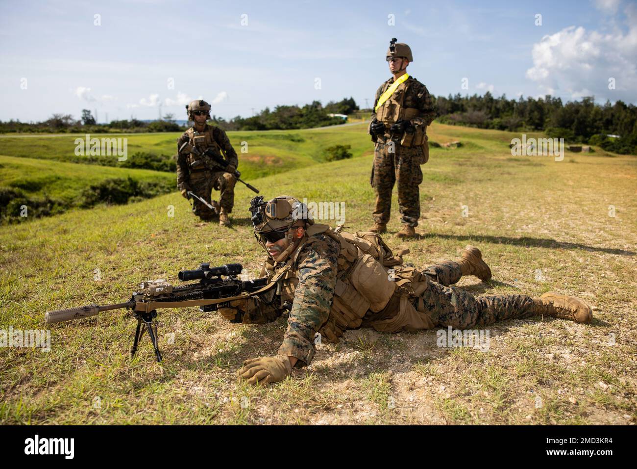 A U.S. Marine with Battalion Landing Team 2/5, 31st Marine ...